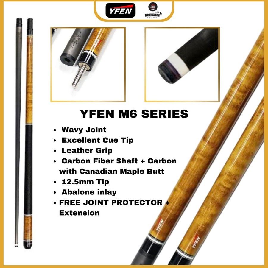 Jual Stick billiard Yfen m6- Stik billiard yfen m6 carbon shaft ...