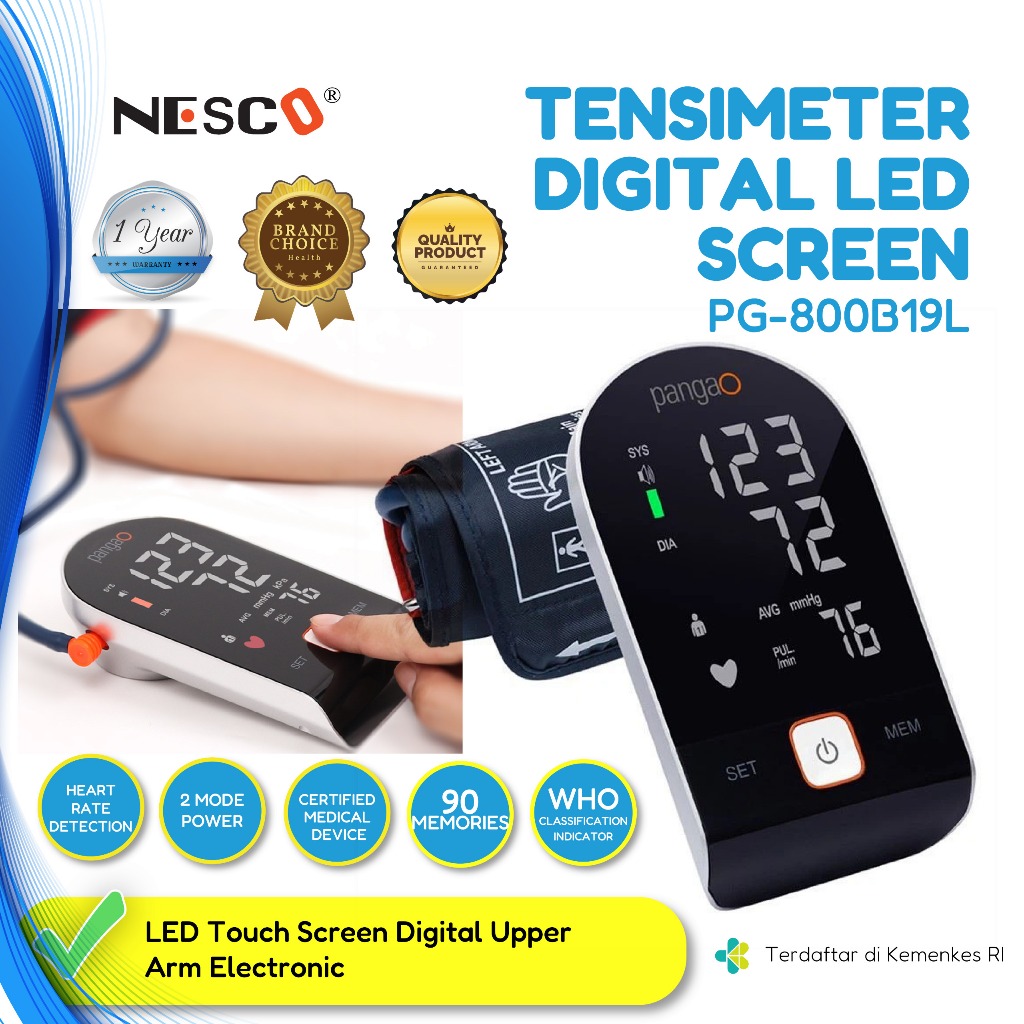 Jual PANGO LED Screen Digital Blood Pressure Monitor Monitor PG-800B19L, Tensi Meter - Alat Ukur ...
