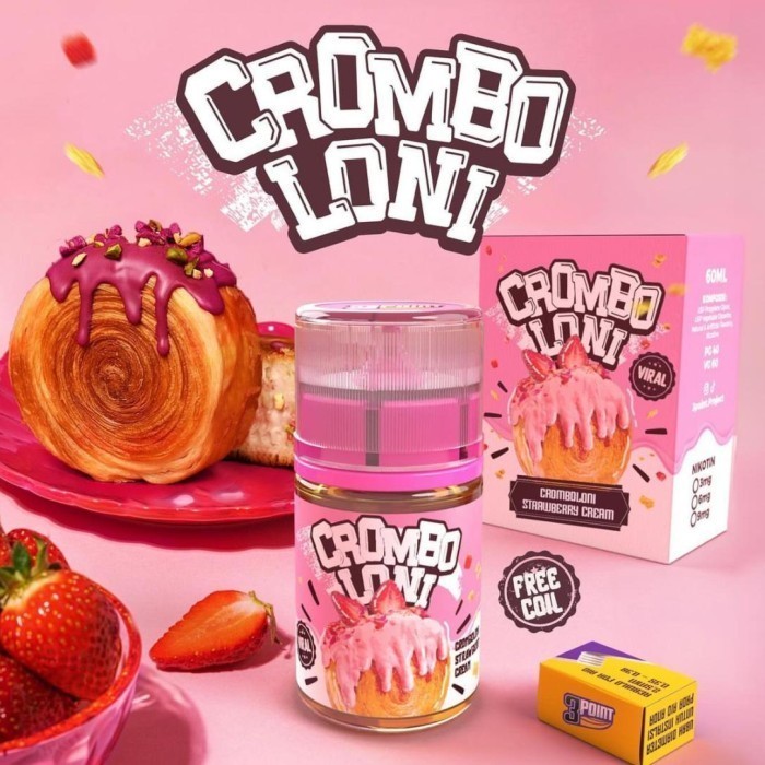 Jual LIQUID Cromboloni Strawberry Cream 60ML by 3Point | Shopee Indonesia