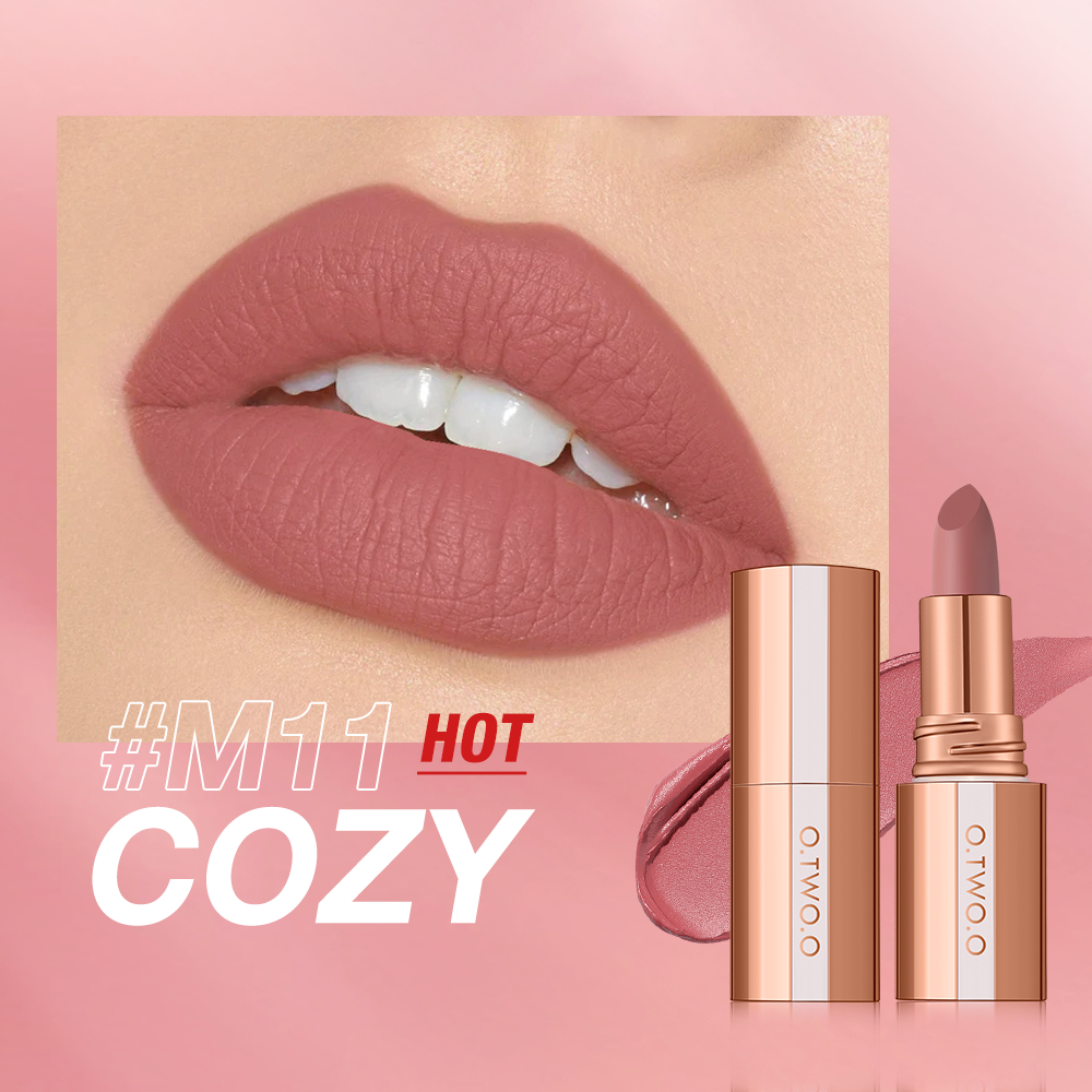 Jual O.TWO.O Matte Lipstick Misty Kiss Lock Color Silky Long Lasting ...