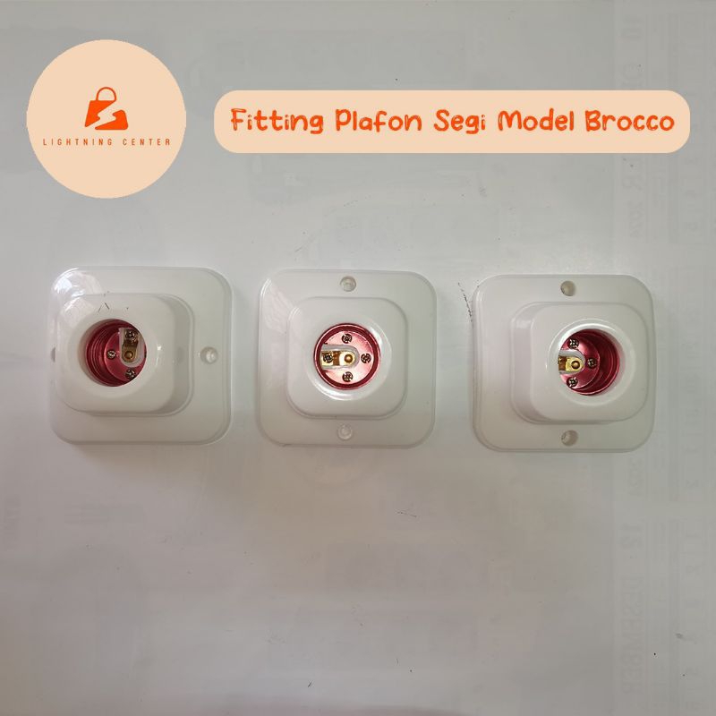Jual Fitting Plafon Segi Model Brocco Fitting Lampu Plafon/fitting ...