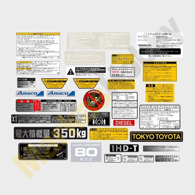 Jual Stiker Toyota Land Cruiser VX80 VX81 Limited Warning Set ...