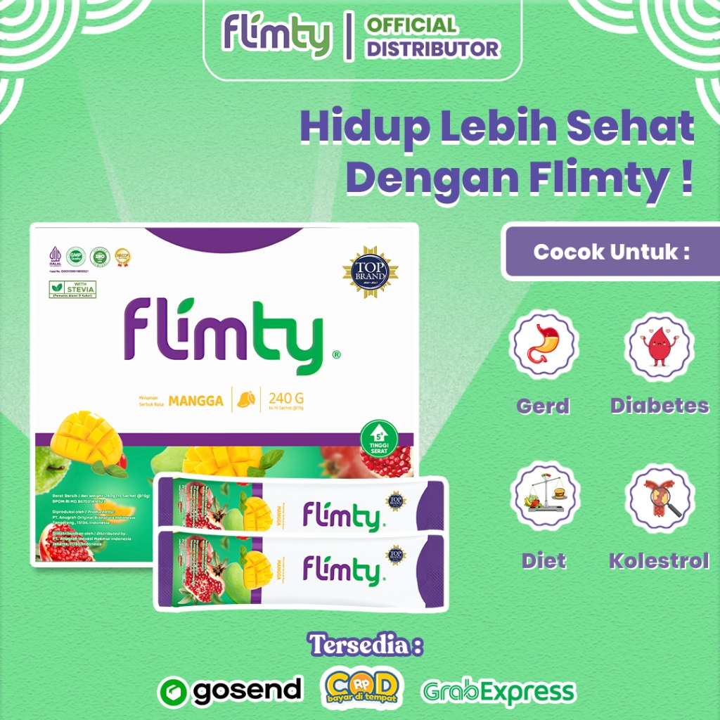 Jual Flimty Fiber - 1 Box (isi 16 sachet) Antioksidan | Shopee Indonesia