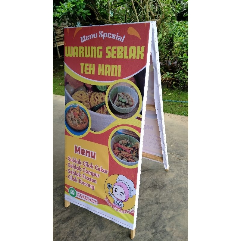 Jual banner+stand kayu | Shopee Indonesia