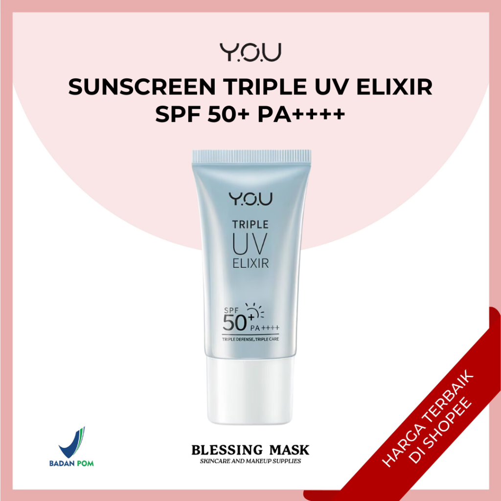 Jual YOU Sunscreen Triple UV Elixir SPF 50+ PA++++ | Y.O.U | Shopee ...