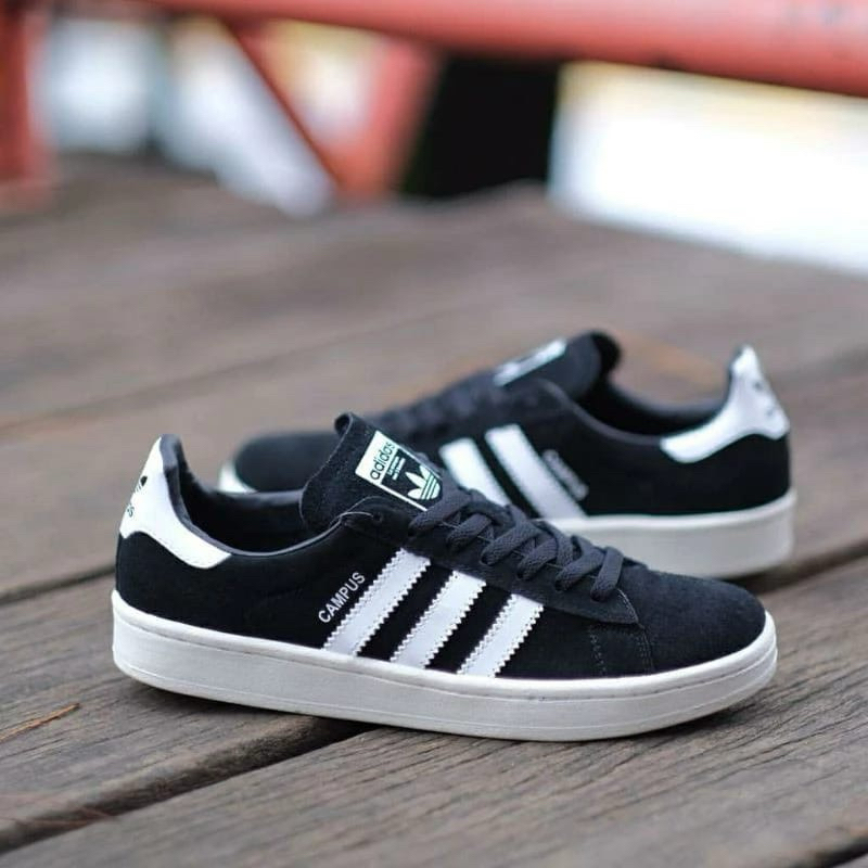 Jual Sepatu Pria Campus Black White Original Sepatu Sneakers Pria ...