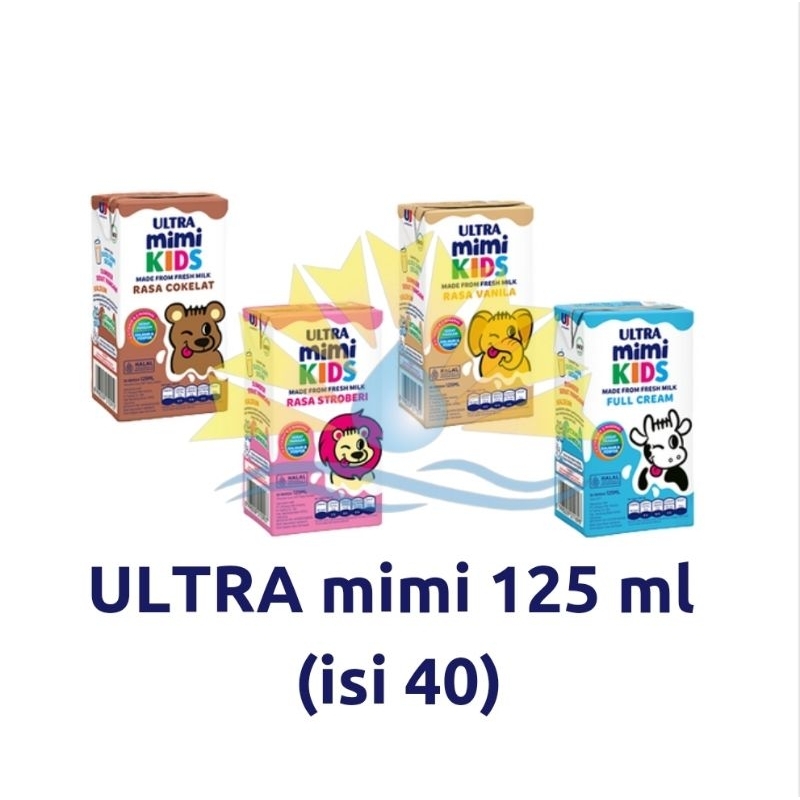 Jual Ultra Mimi Susu Kotak 125 ml (isi 40 pcs) | Shopee Indonesia