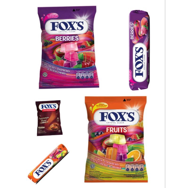 Jual FOX'S Crystal Clear Permen Berries 90 g | Shopee Indonesia