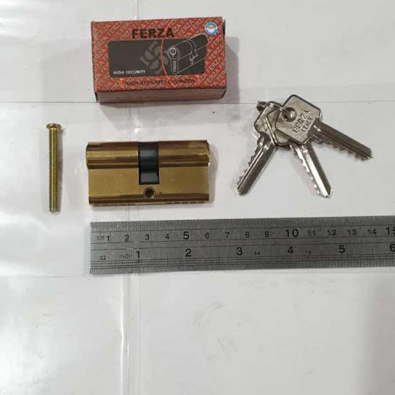 Jual Cylinder Kunci Kuningan Asli Ferza/Kunci pintu silinder ...