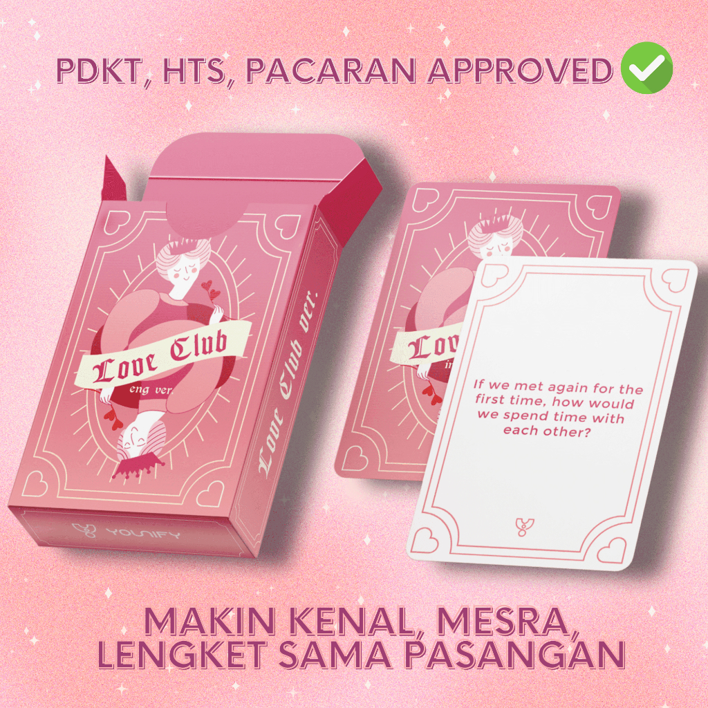 Jual Kartu Permainan Love Club Pasangan Younify | Kartu Obrolan pasangan deep talk kado ...