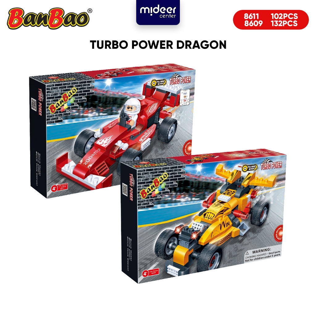Jual Banbao Construction Toy Turbo Power Dragon Building Set Mainan ...