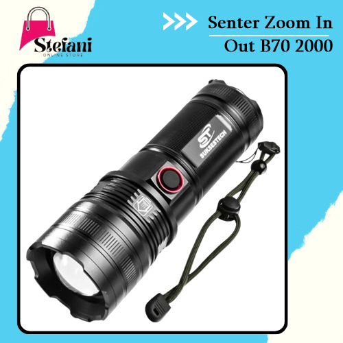 Jual Senter Zoom In Out B70 2000 Lumens Flashlight MX-B702 Waterproof | Shopee Indonesia