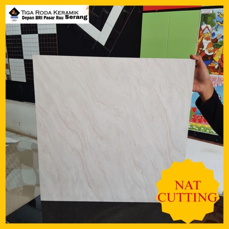Jual keramik lantai motif marble 50x50 Milan papilon grey natt cutting ...