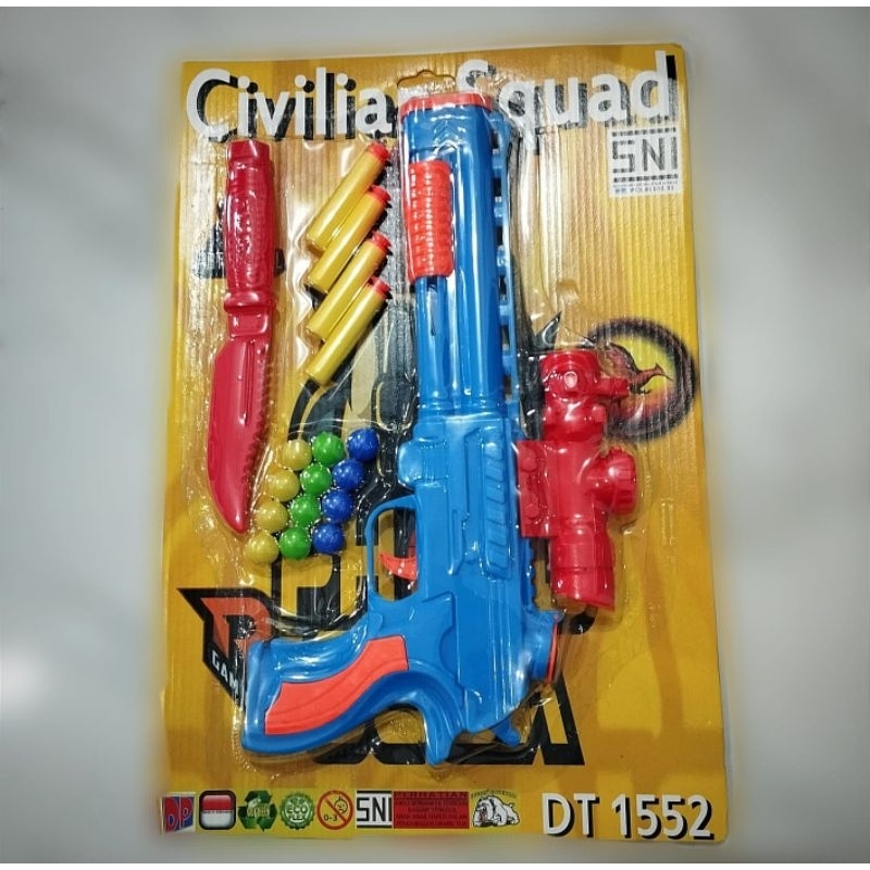 Jual DT1552 CIVILIAN SQUAD senapan mainan, pistol mainan | Shopee Indonesia