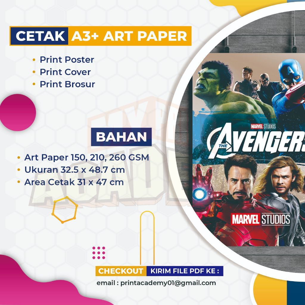 Jual PRINT CETAK A3+ ART PAPER KARTON 150, 210, 260, 310 360 GRAM ...
