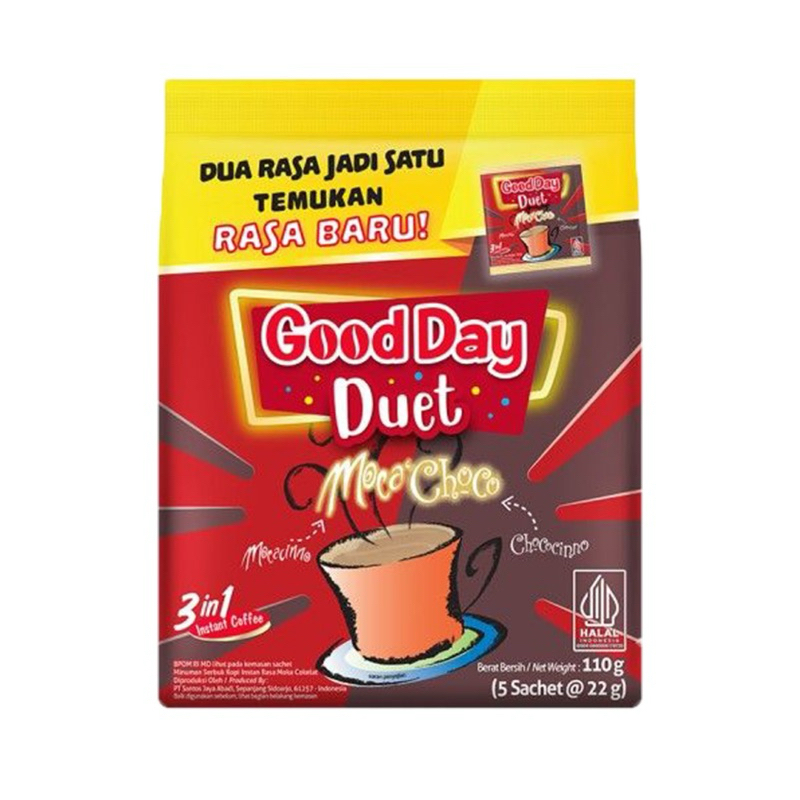Jual Good Day Duet Rasa Moca Choco Kopi Instant Kemasan isi 5 x 22 g ...