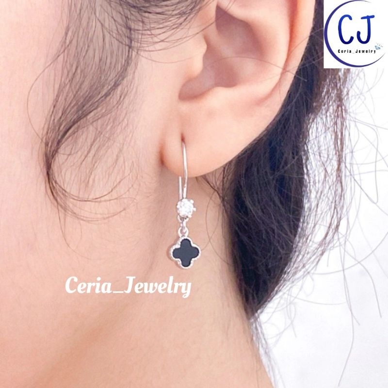 Jual Anting Perak Asli 925 Silver Lapis Emas Putih Model Kail Gantungan ...