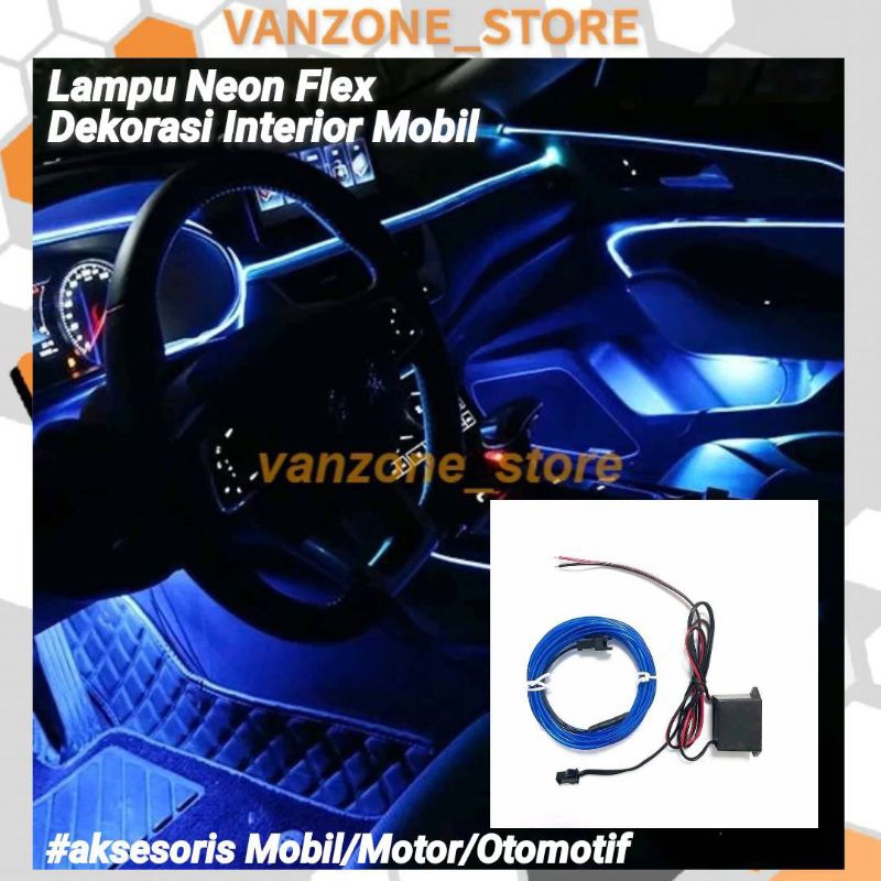 Jual Lampu List LED Strip Dekorasi Interior Mobil Neon Flex Kabel ...