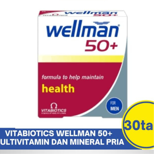 Jual VITABIOTICS WELLMAN 50+ 1 BOX ISI 30 TABLET - MULTIVITAMIN DAN ...