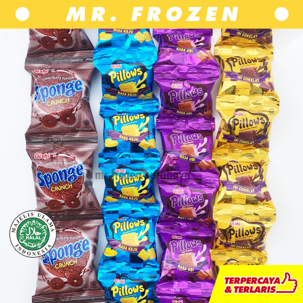 Jual OISHI SNACK RENTENG SPONGE / PILLOW / RIN-BEE / UDANG PEDAS / SUKY ...