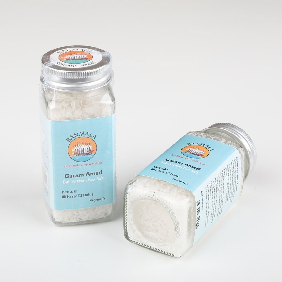 Jual Banmala Garam Kusamba / Amed Laut Bali Gourmet Sea Salt Botol Kaca ...