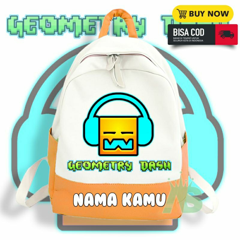 Jual Tas Ransel Anak TK/SD Game Geometry Dash | Tas Kantong Anak Sekolah/Mengaji/Jalan Jalan ...