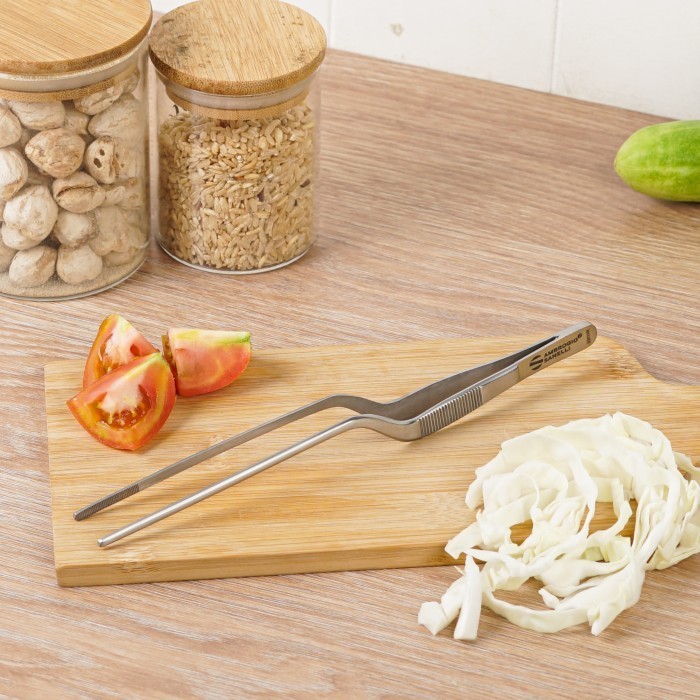 Jual Pinset Makanan Offset Tweezer Ambrogio Sanelli Italy 20cm | Shopee ...