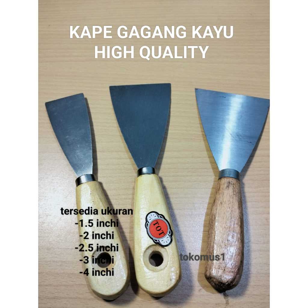 Jual Kape Gagang Kayu Murah Kape Plat Besi Gagang 1,5 2 2,5 3 4 Inchi ...