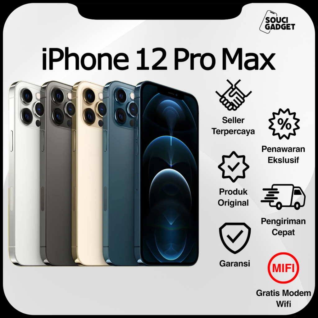 Jual iPhone 12 Pro Max 64GB/128GB/256GB | 100% Original Fullset Second ...