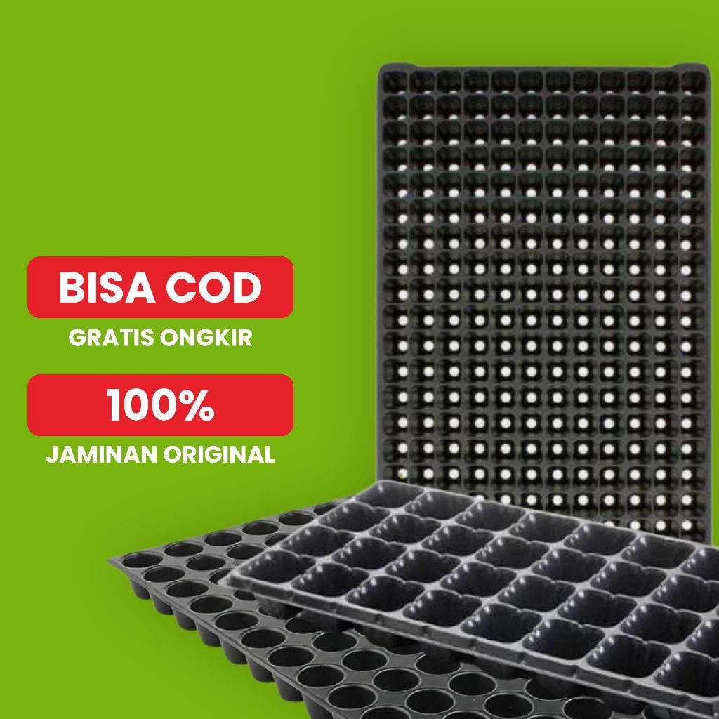 Jual Tray Semai Benih Bahan Plastik Lebih Tebal Premium Ukuran 32 , 104 ...