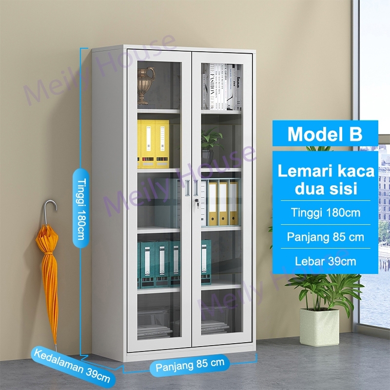 Jual Lemari Arsip Kantor Lemari pajangan transparan pintu tunggal ...