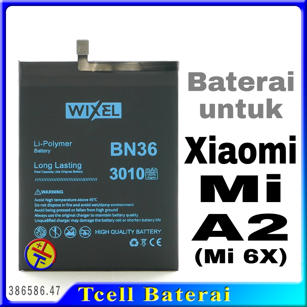 Jual Baterai Wixel BN36 untuk Xiaomi Mi A2 6X | Shopee Indonesia