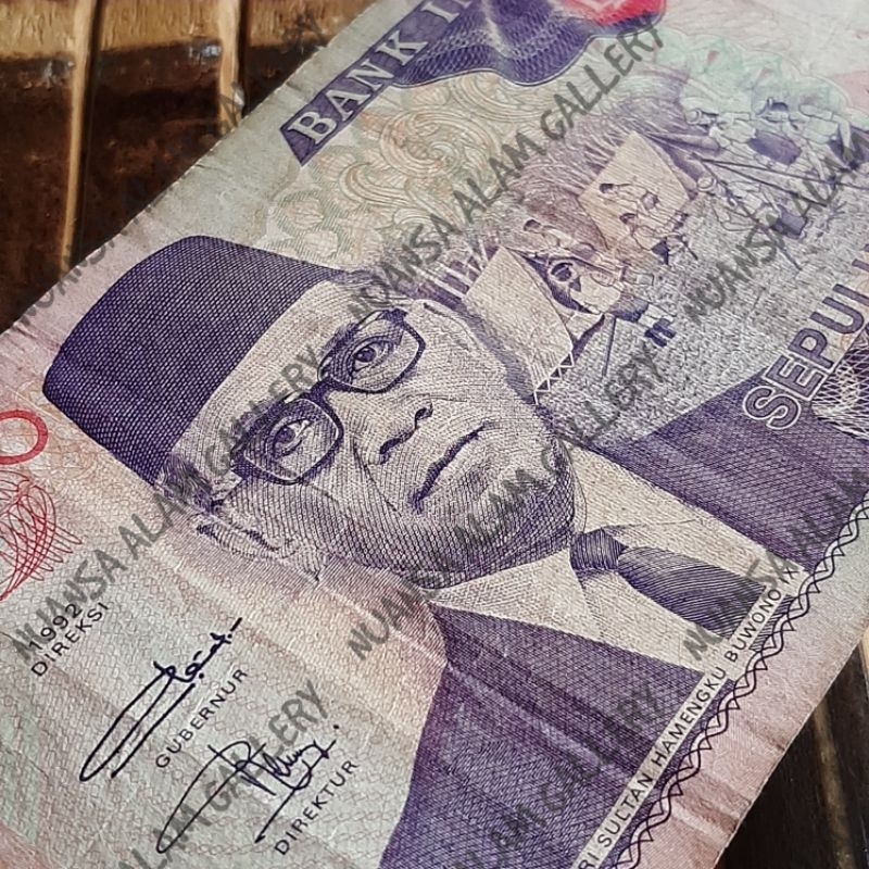 Jual Uang Kertas 10 Ribu Rupiah Tahun 1992 Gambar Sri Sultan Kondisi ...