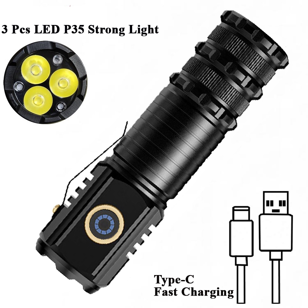 Jual Senter LED Super Terang 3xLED P35 kecil BL-650 Magnet Hiking ...
