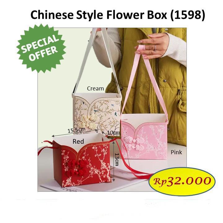 Jual Chinese Style Flower Box (1598) Box bunga,Kotak Bunga Barang Florist Sistsini | Shopee ...