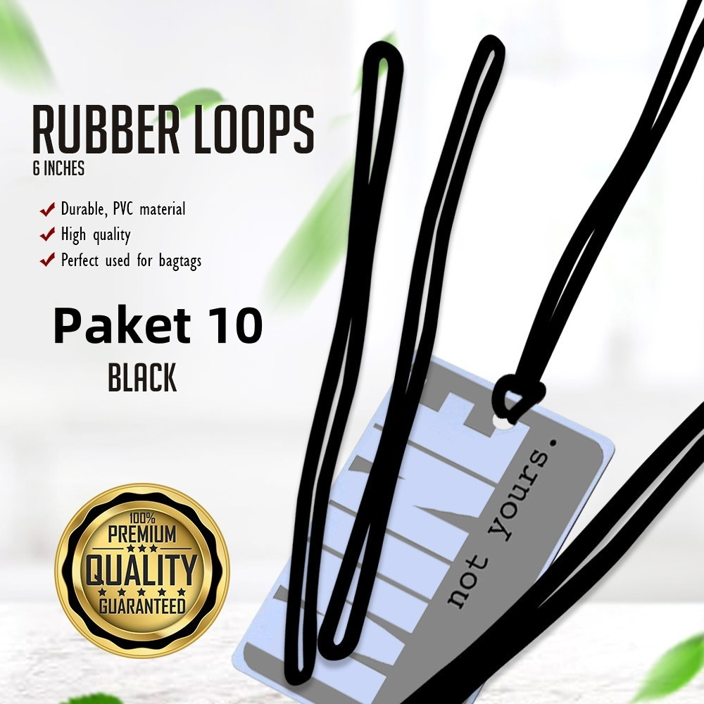 Jual Lingkaran Karet untuk Label Tas 6 inci /Transparent Tali Loop ...