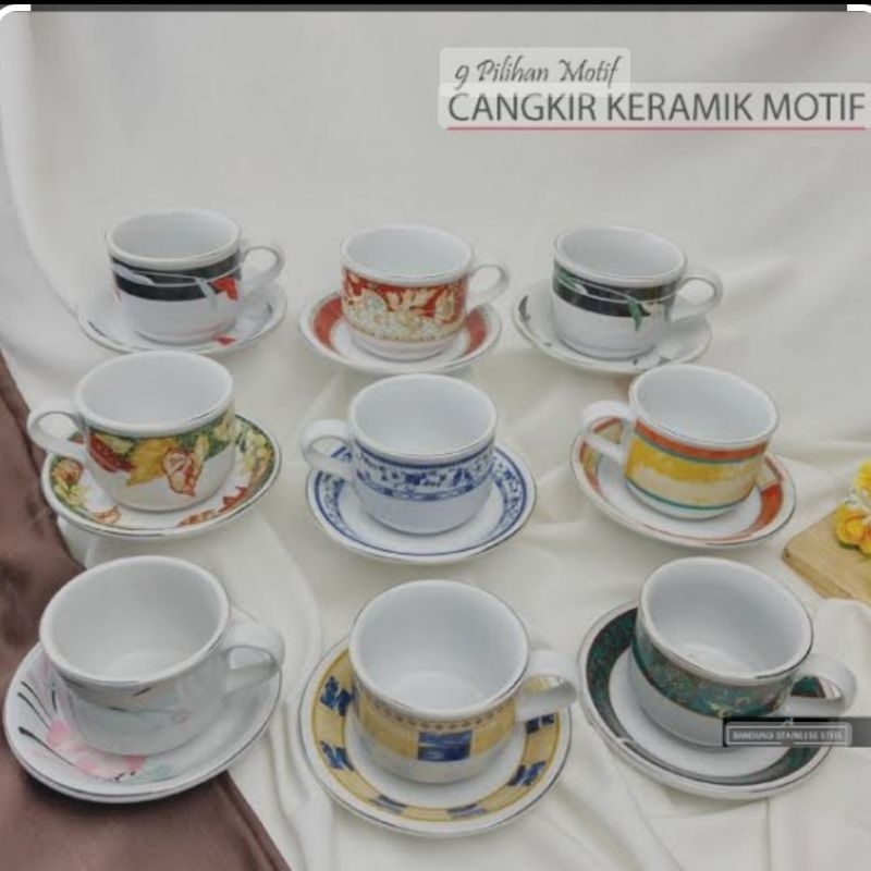 Jual Cangkir/gelas set (isi 6) sango keramik | Shopee Indonesia