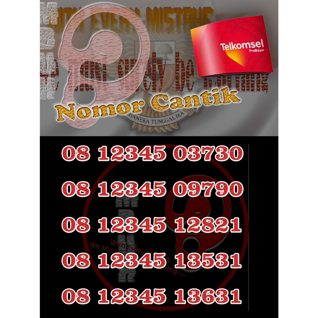 Jual Kartu Perdana T17 Nomor Cantik Telkomsel Simpati | Shopee Indonesia