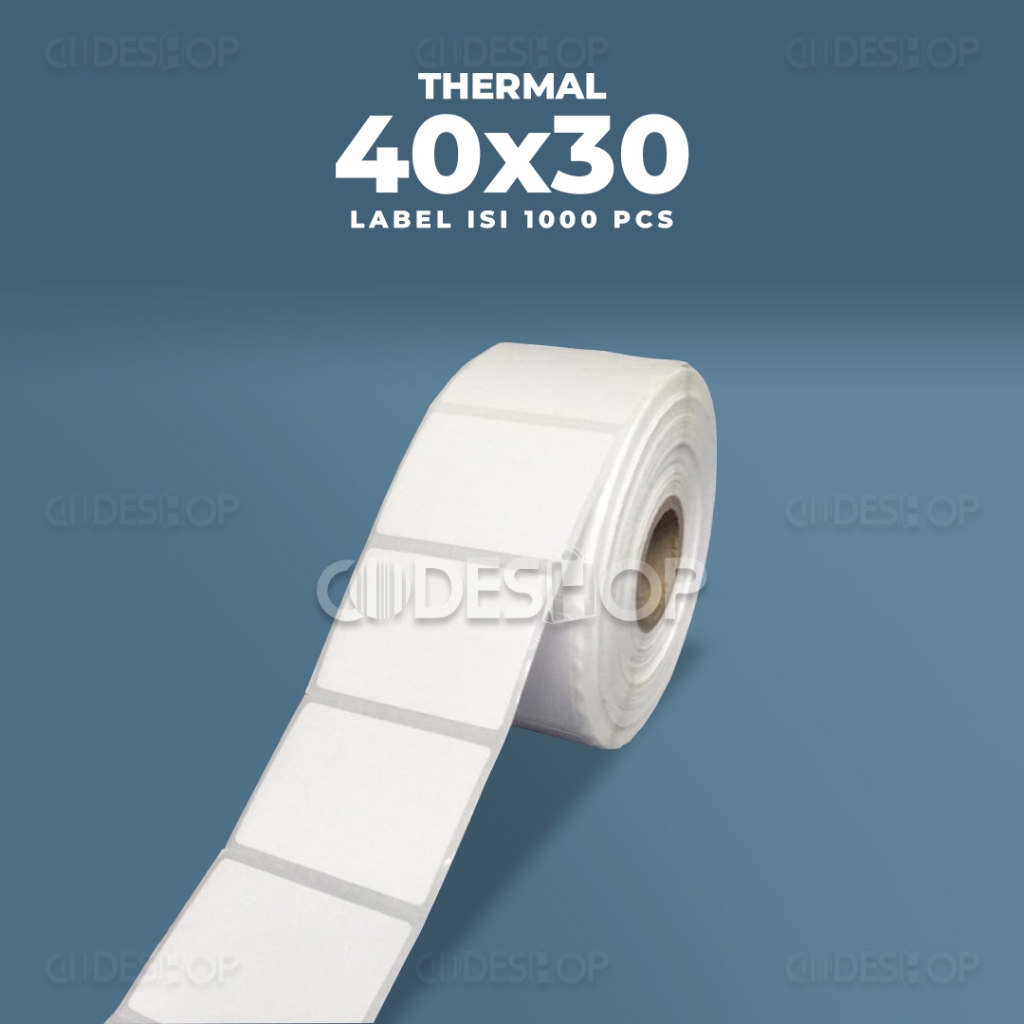 Jual Label Thermal 40x30mm 40x30 Stiker Barcode 40 x 30 mm Postek TSC Zebra | Shopee Indonesia