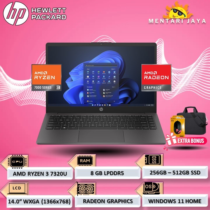 Jual Laptop HP 245 G10 Ryzen 3 7320U Ram 8Gb 512Gb Ssd 14 inch Windows ...