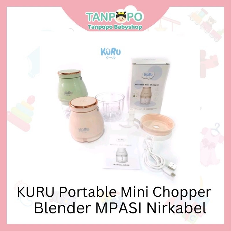 Jual KURU Baby Portable Mini Chopper ( Blender MPASI Nirkabel ...
