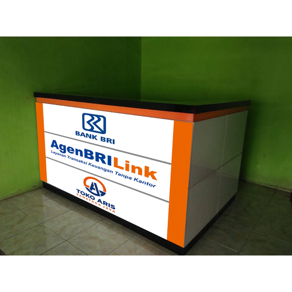 Jual STIKER VINYL MEJA BRILINK ORANGE ( CUSTOM NAMA KONTER TULIS DI ...