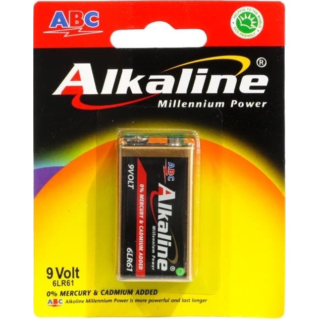 Jual Baterai Kotak Alkaline 9 Volt / Battery ABC Alkaline 6LR61 Kotak ...