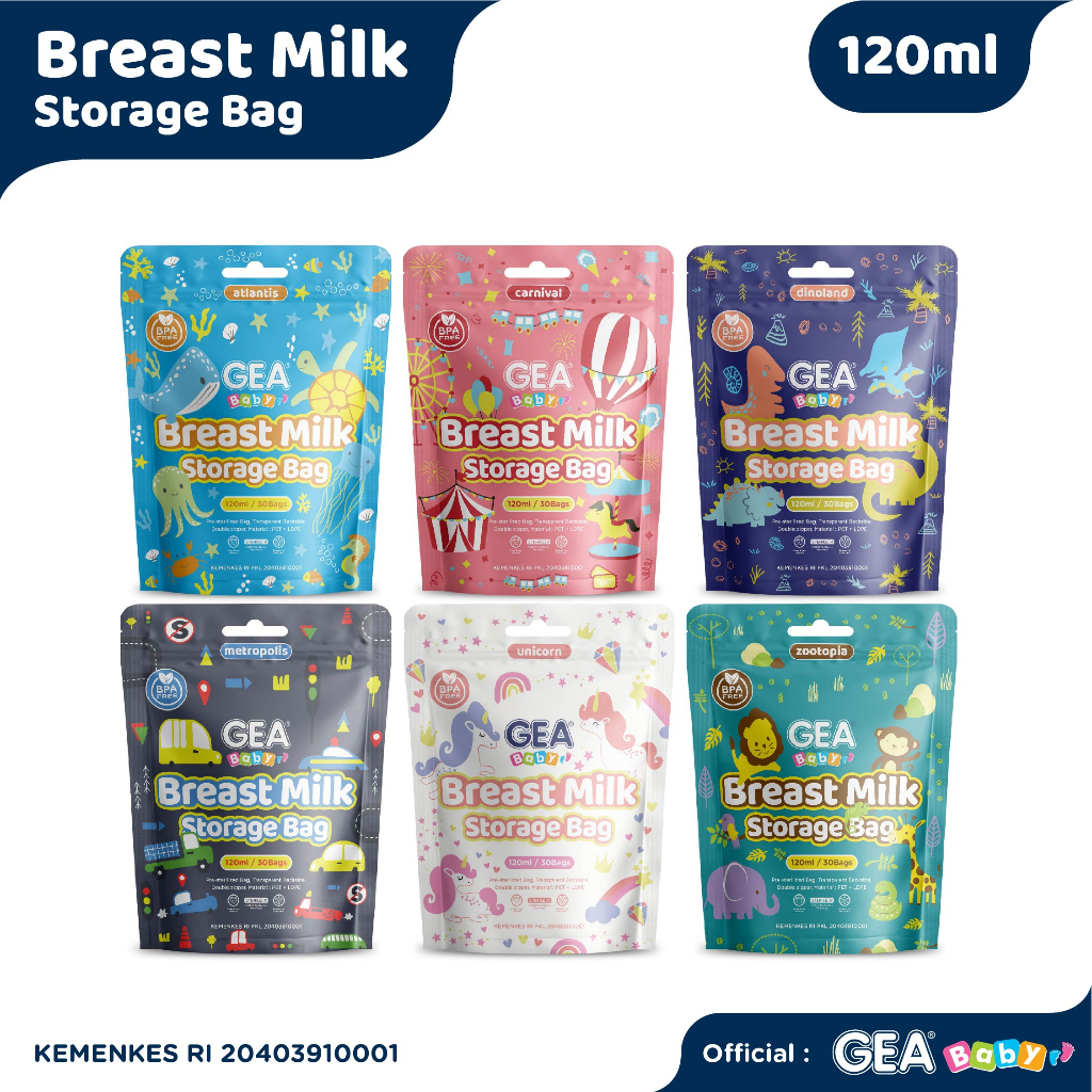 Jual Kantong ASI Pouch 120mL GEA Baby Premium Edition isi 30 pcs ...