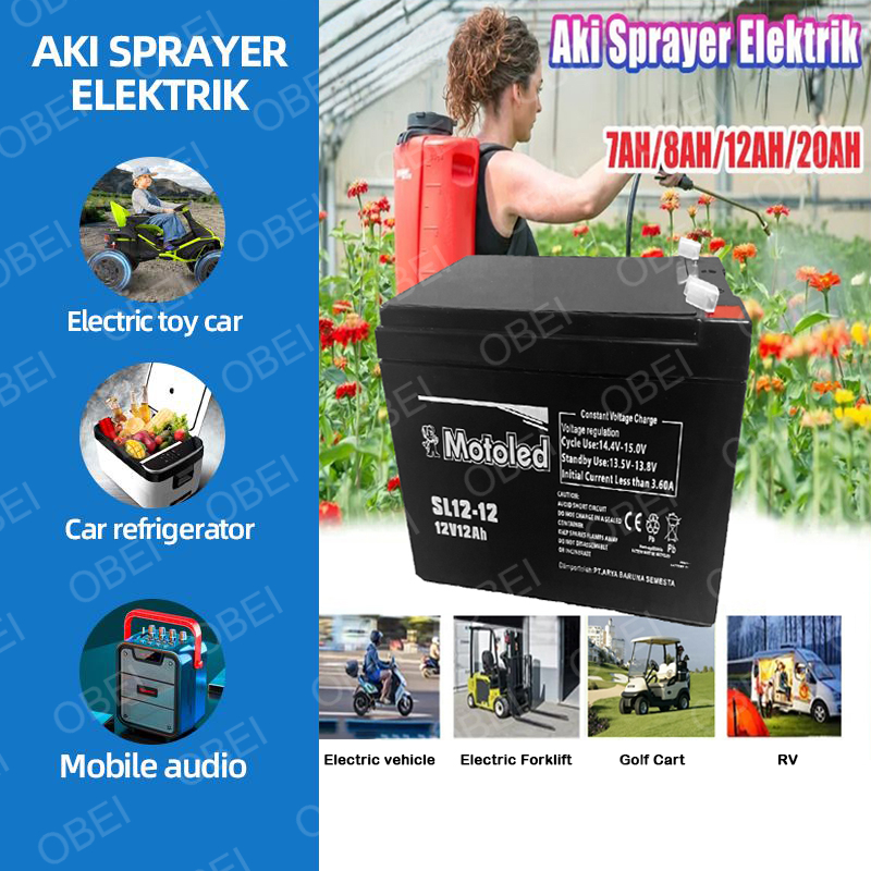 Jual Aki Kering Original 12V 12AH / Aki Sprayer Elektrik 12v 12ah / Aki Battery12V5Ah / Aki ...
