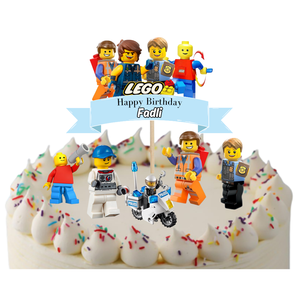 Jual topper cake lego hiasan kue ulang tahun happy birthday | Shopee ...