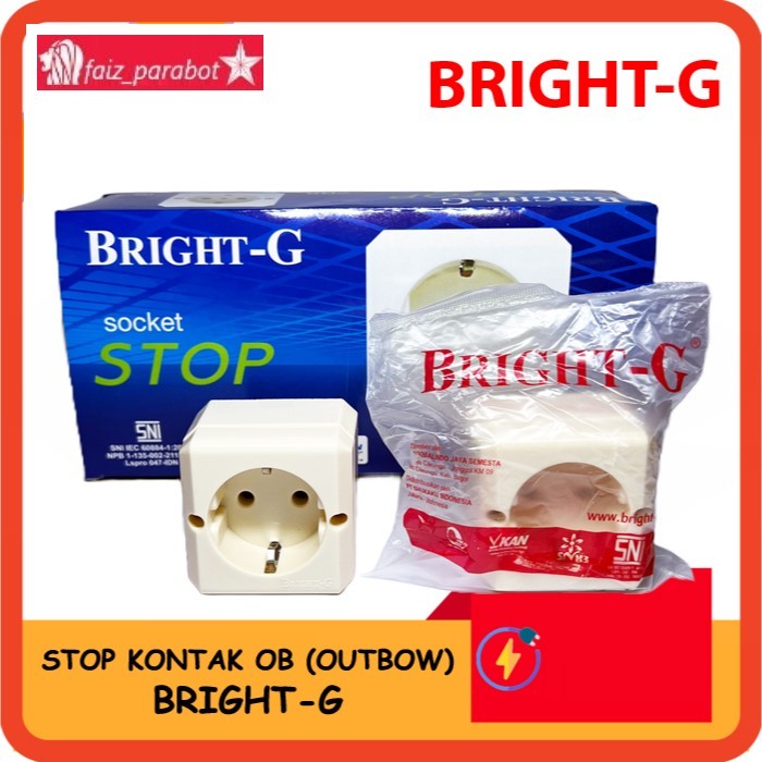 Jual Stop Kontak Merk Bright G 705 OB | Shopee Indonesia