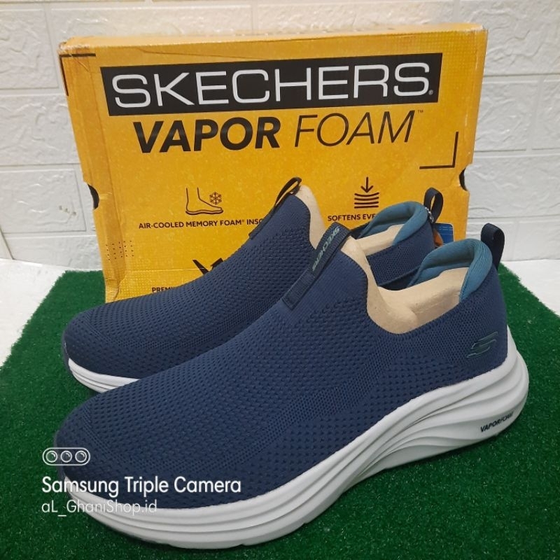 Jual Sepatu Slip On Pria SKECHERS VAPOR FOAM COVERT 232629 NVBL Men ...