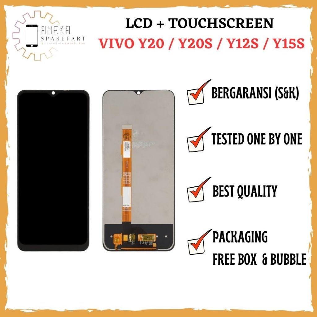 Jual LCD + TOUCHSCREEN Vivo Y20 / Y20S / Y12S / Y15S Fullset Touchscreen | Shopee Indonesia