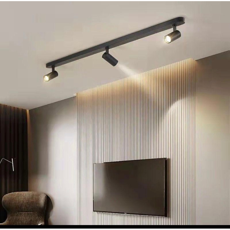 Jual Paket 1 Set isi 3 lampu track lighting 10W 10 Watt Rell 1 Meter ...